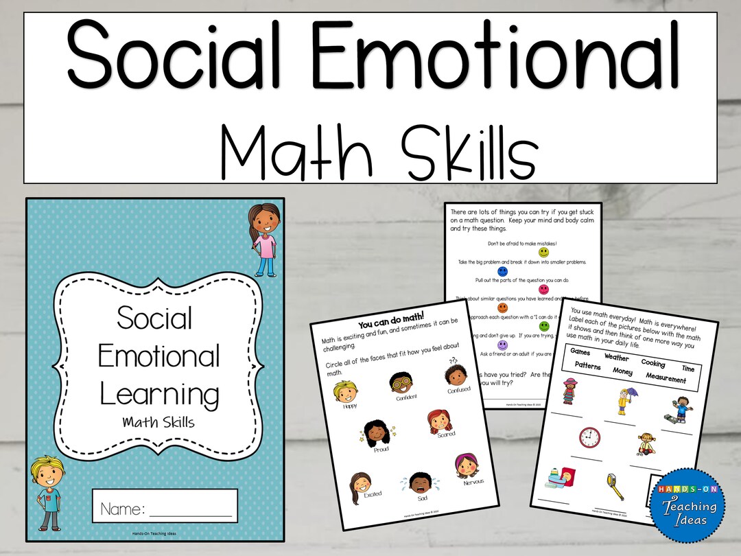 SEL Math Activity Book: Emotions & Problem Solving (digital Download ...