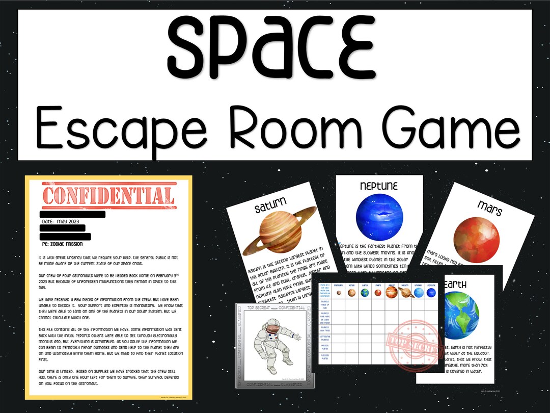Space Escape Room, Space Birthday, Space Birthday Party, Space for Kids ...
