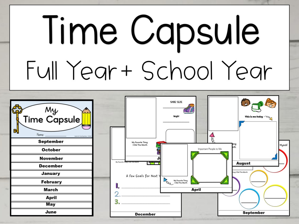 All About Me Time Capsule: Printable Kids Activity Flipbook (digital ...