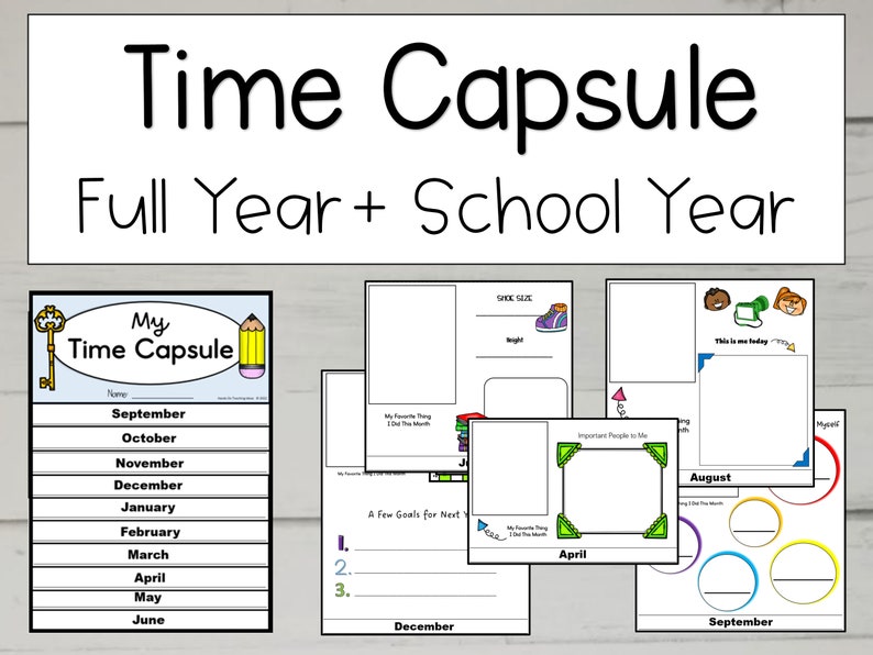 All About Me Time Capsule: Printable Kids Activity Flipbook (digital ...