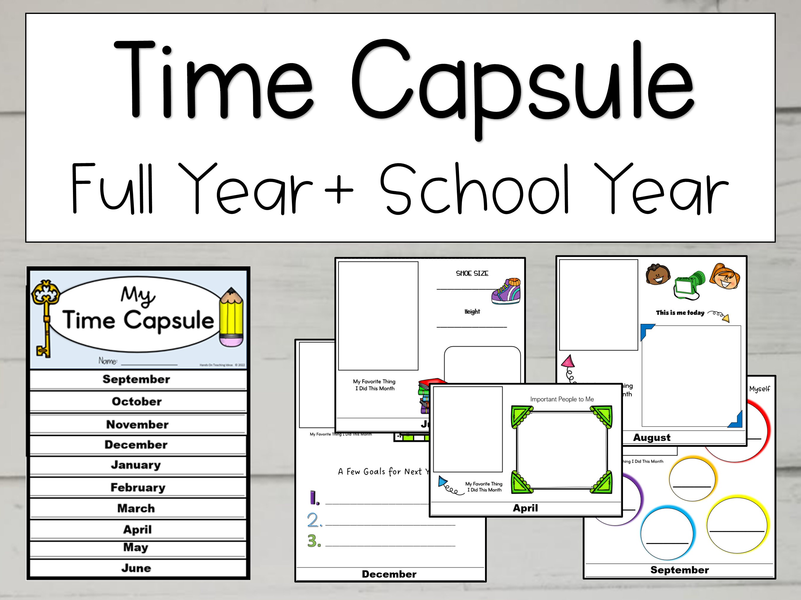 All About Me Time Capsule: Printable Kids Activity Flipbook (digital ...