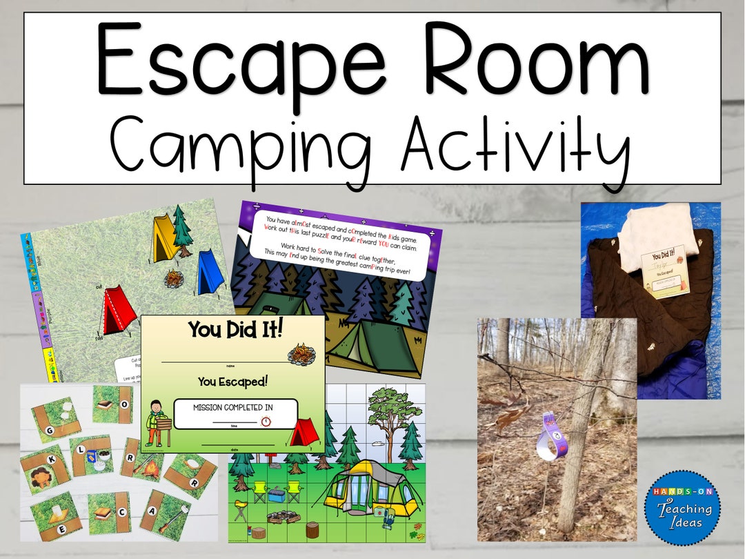 Printable Escape Room for Kids, Outdoor Games, Camping Activity, Summer ...
