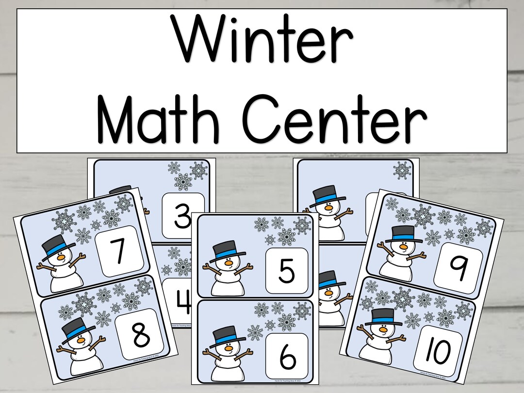 Winter Preschool Printable Count Activity, Kindergarten Center, Winter ...
