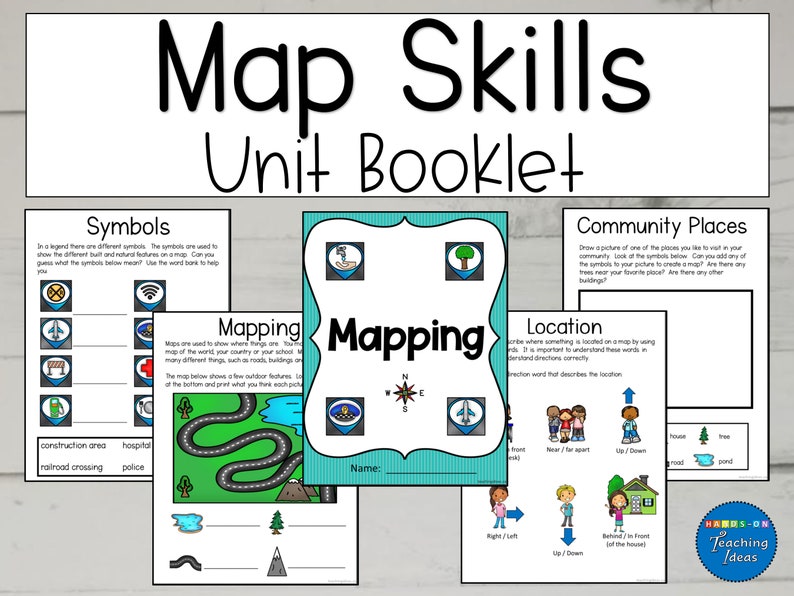 Map Skills for Kids, Homeschool Unit, Mapping Unit, Mapping Skills ...