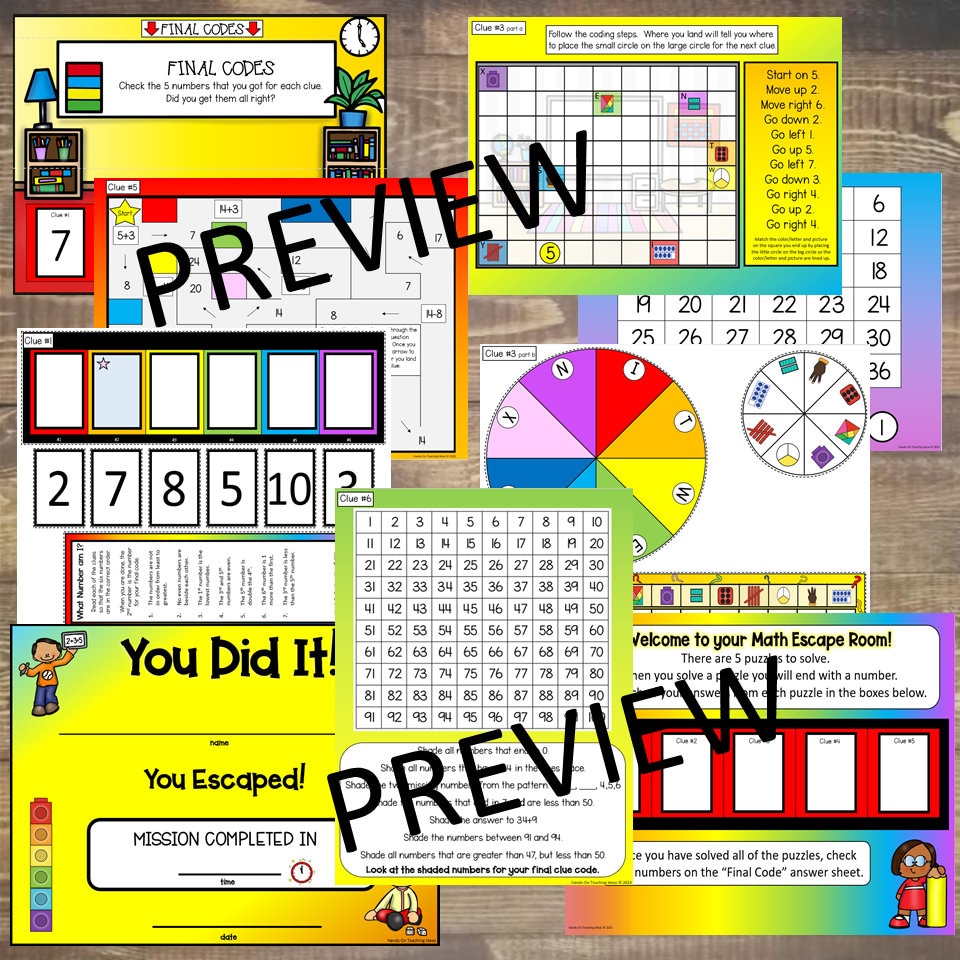 Printable Math Escape Room: Primary Grades Game (digital Download) - Etsy