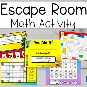 Printable Math Escape Room: Primary Grades Game (digital Download) - Etsy