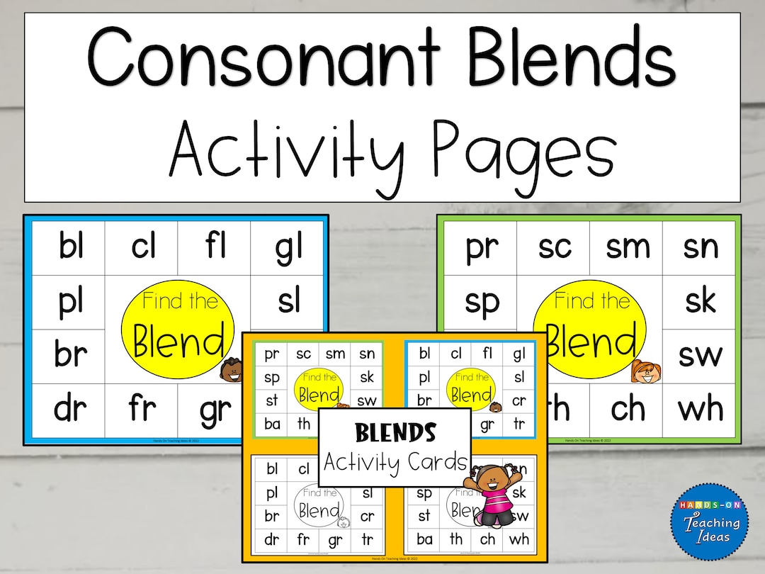Blends and Digraphs Activity Sheets: Kindergarten Reading (digital ...