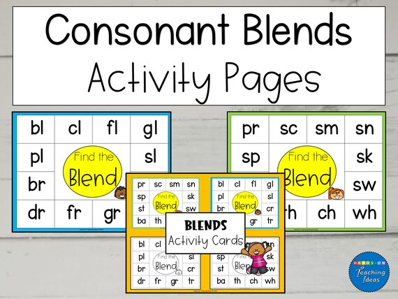 Consonant Blends And Digraphs Printable Activity