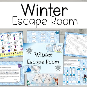 Printable Escape Room for Kids, Winter Themed, Winter Game for Kids ...