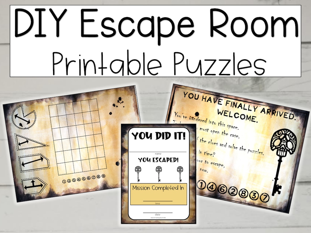 Printable Escape Room, Escape Room, Escape Game, Puzzles, DIY Escape ...