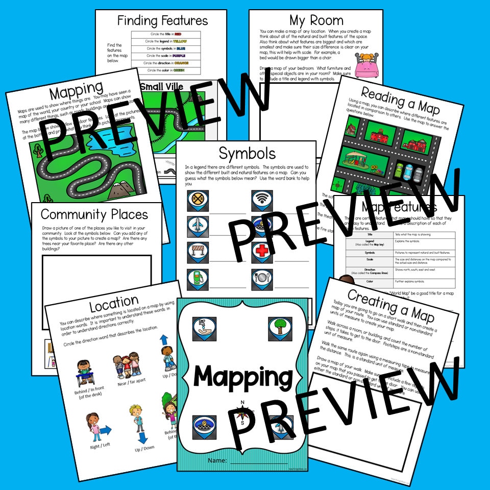 Hojas De Trabajo De Habilidades Cartográficas Actividad De