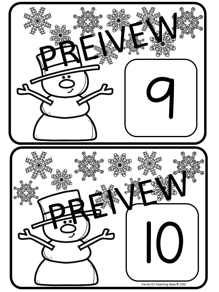 Winter Preschool Printable Count Activity, Kindergarten Center, Winter ...