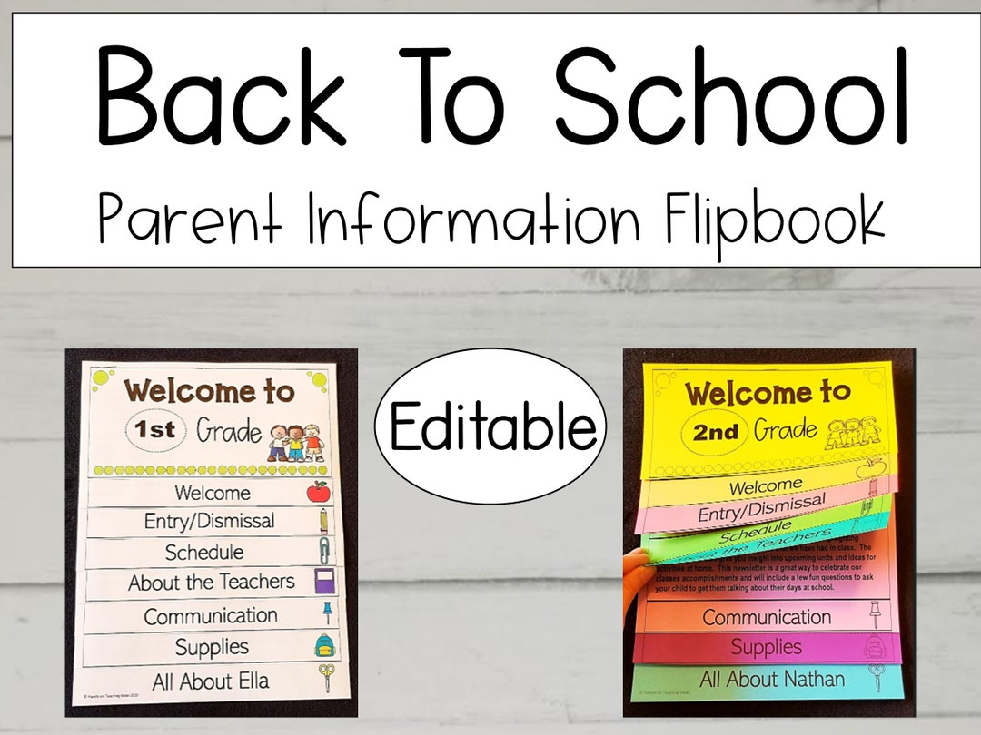Back to School, Meet the Teacher, Open House Booklet, Editable Template ...
