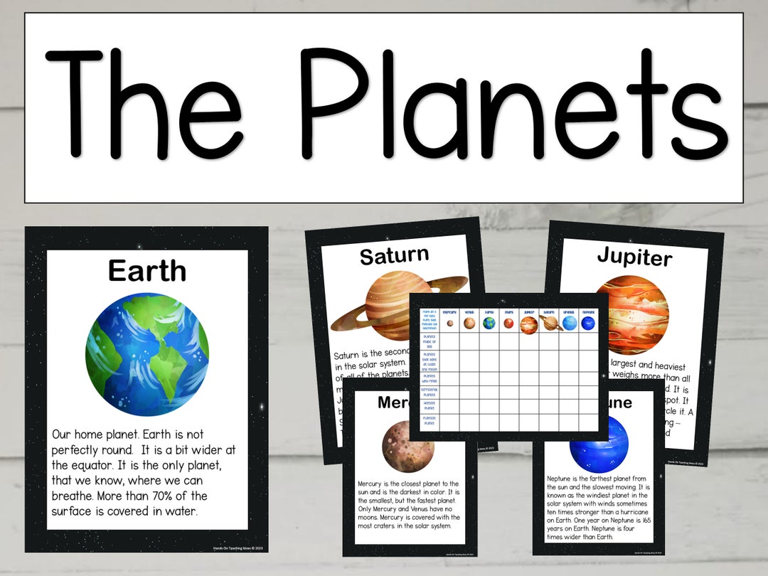 Solar System Planets Fact Sheet for Kids (digital Download) - Etsy