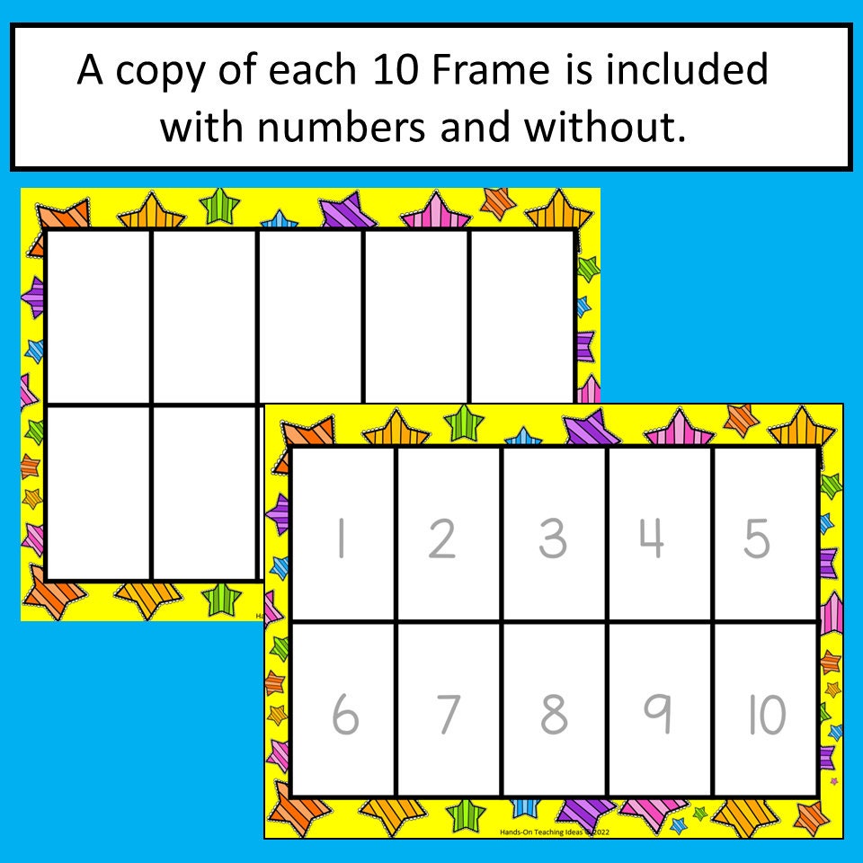 Ten Frame Ten Frame Activity Printable 10 Frame Ten Frame - Etsy