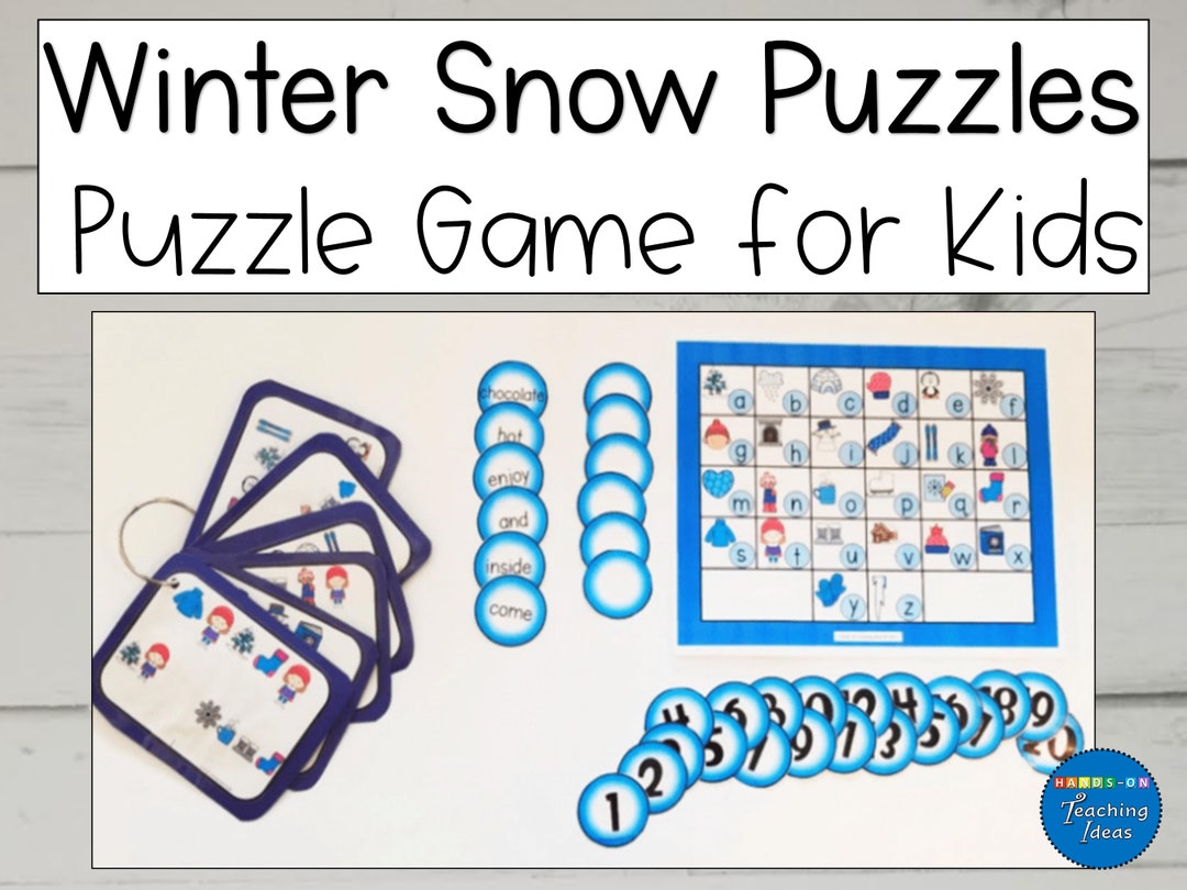 Winter Snow Puzzles, Outdoor Kids' Game (digital Download) - Etsy