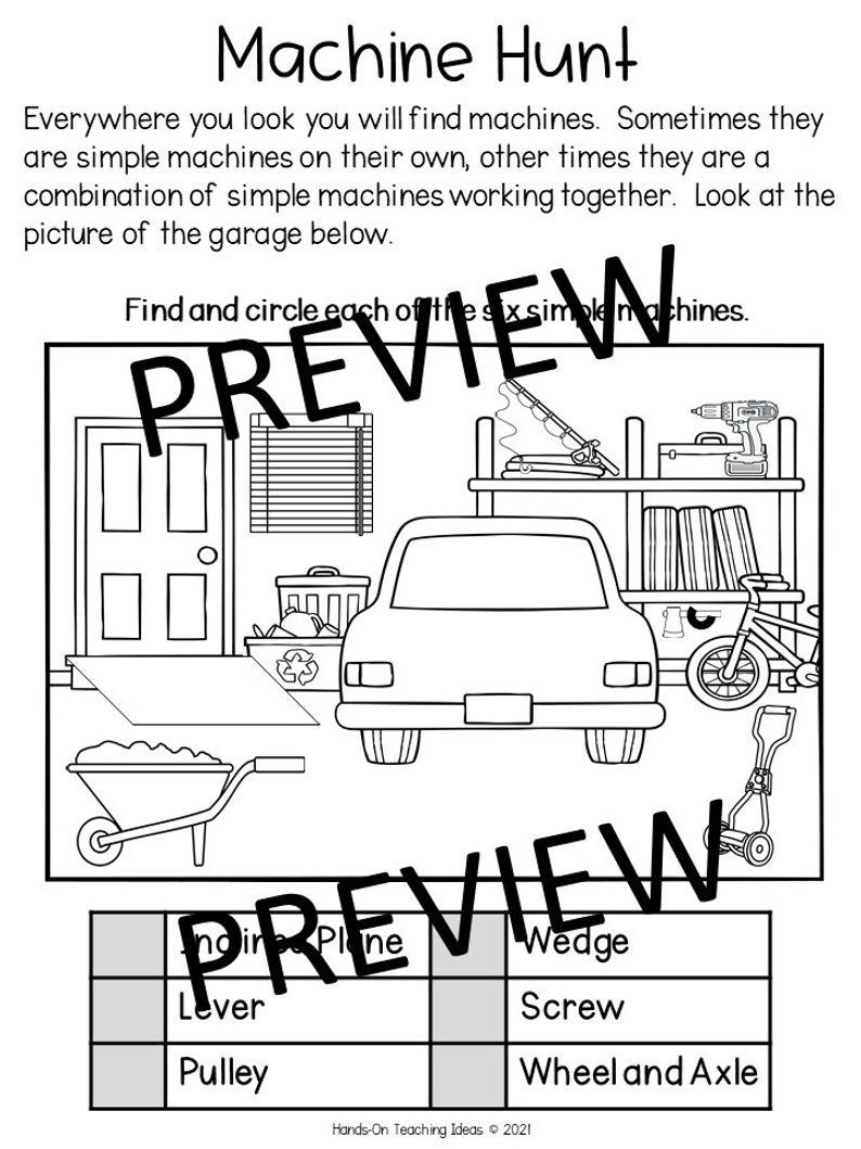 Simple Machines, Science, Science Worksheets, Printable Science Unit ...