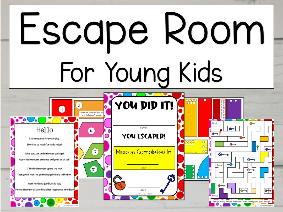 Escape Room for Kids, Printable Escape Room, Escape Room Kit, Escape ...
