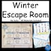 Printable Escape Room for Kids, Winter Themed, Winter Game for Kids ...