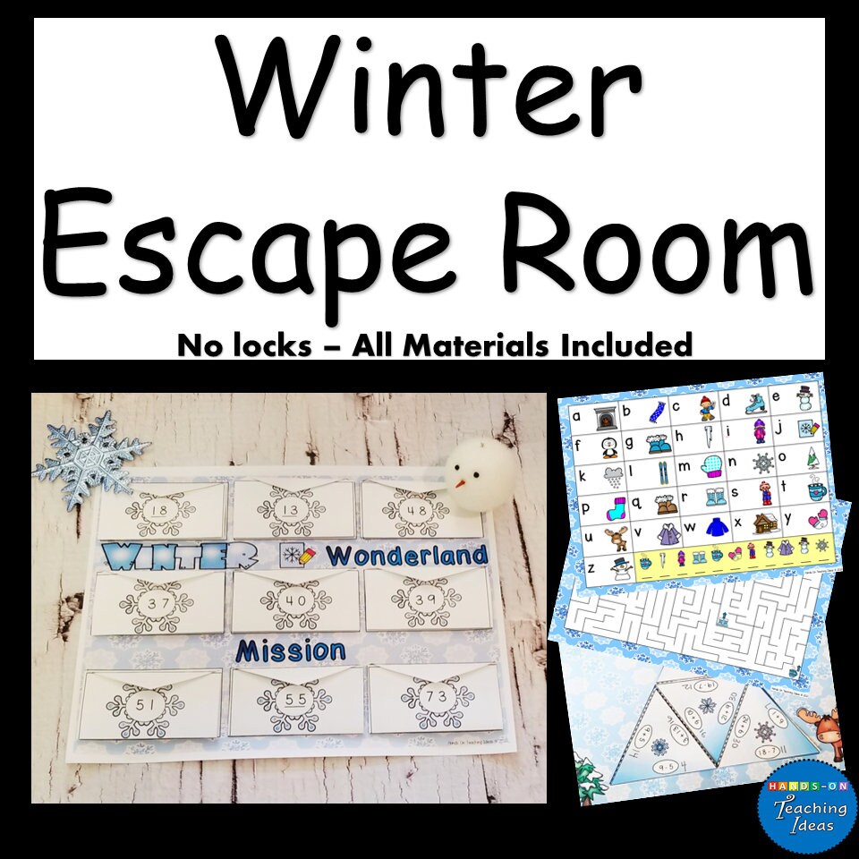 Printable Escape Room for Kids, Winter Themed, Winter Game for Kids ...