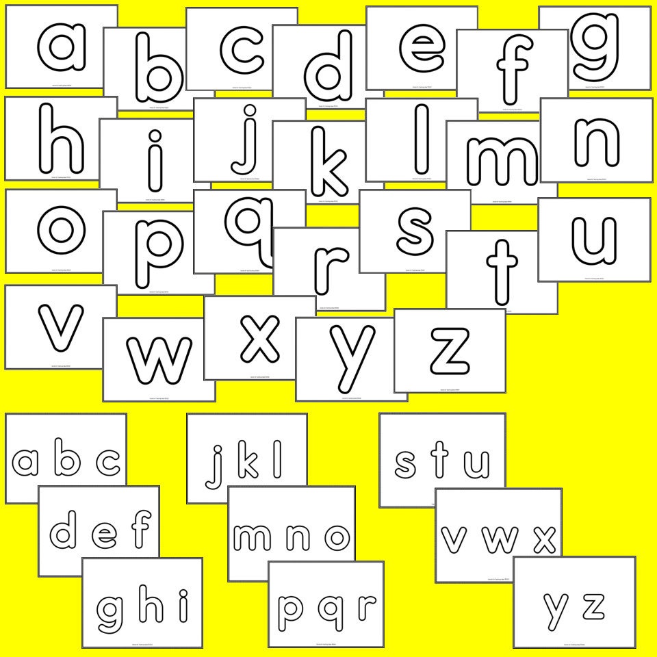 Alphabet Printable Alphabet Letter Mat Tracing Activity - Etsy