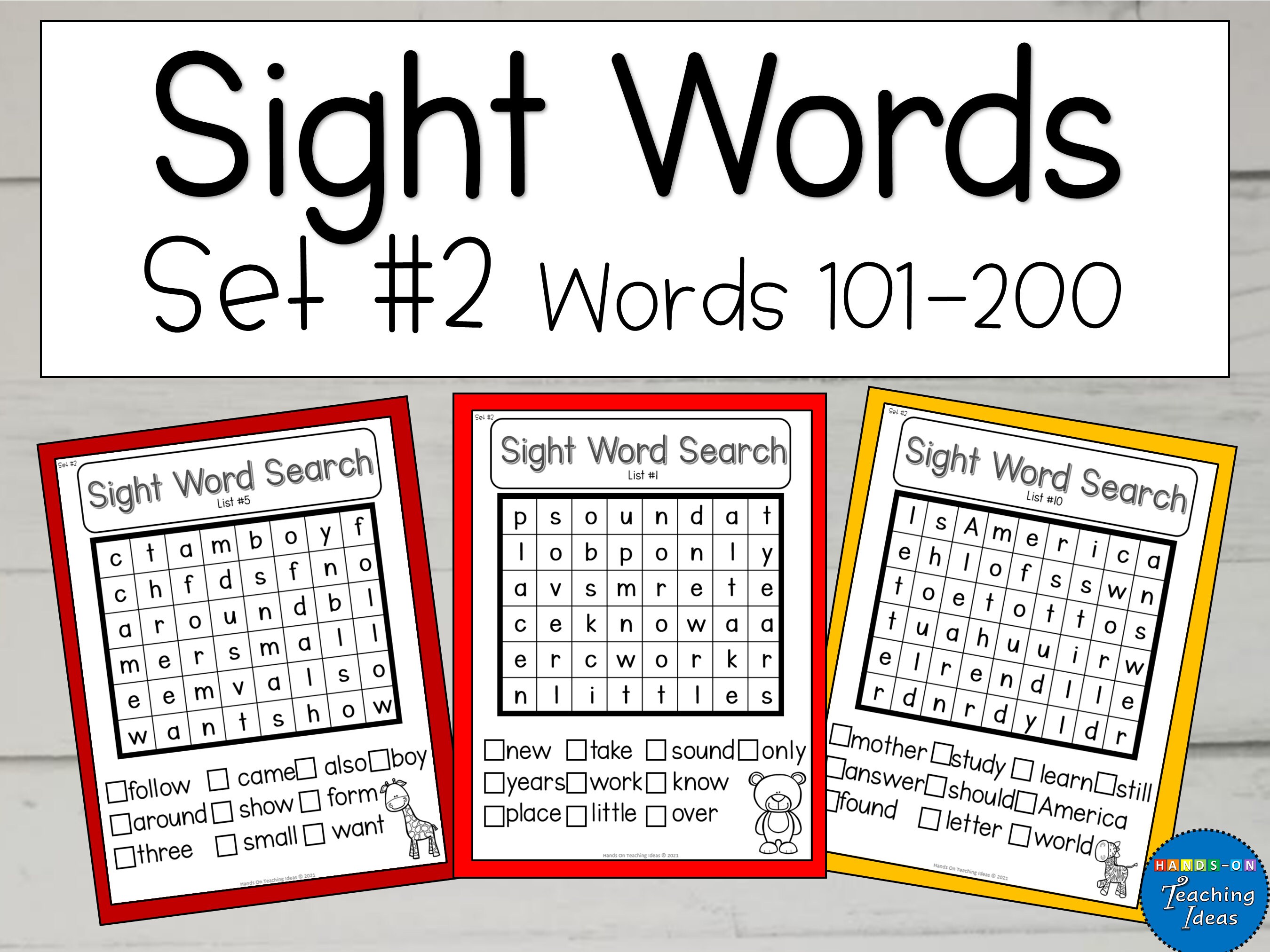Sight Words, High Frequency Words, Word Searches, List 2 Sight Word ...