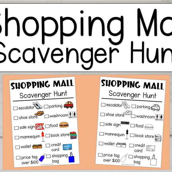 Mall Scavenger Hunt - Etsy