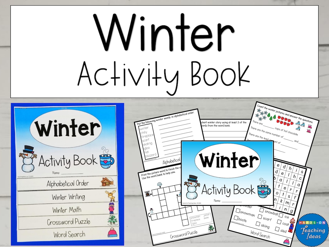 Printable Flipbook, Winter Flipbook, Winter Printable, Kids Educational ...
