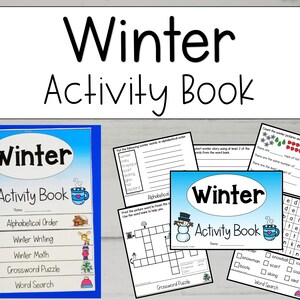 Printable Flipbook Winter Flipbook Winter Printable Kids | Etsy