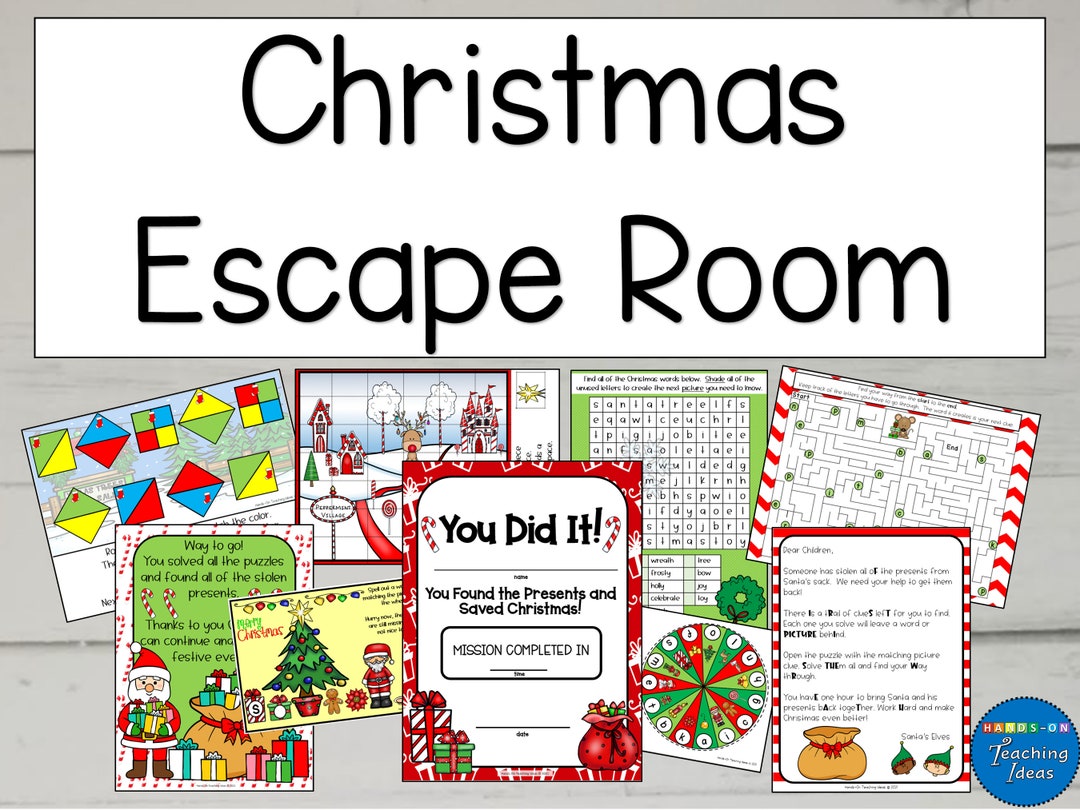 Christmas Games Xmas Escape Room Santa Escape Room Escape - Etsy