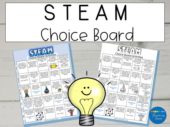 STEM STEAM Choice Board STEM Activities for Kids Steam - Etsy