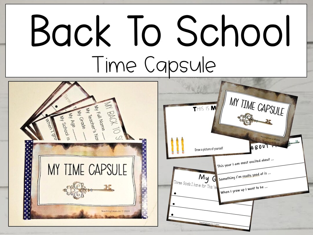 Back to School Time Capsule (DIGITAL DOWNLOAD) - Etsy