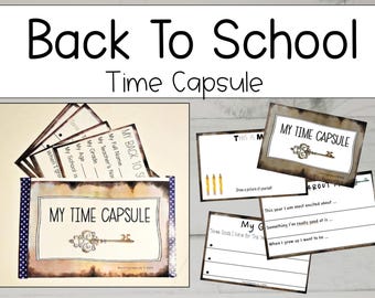 Back to School, Time Capsule, Student Activity, Teacher Printable, Pdf ...