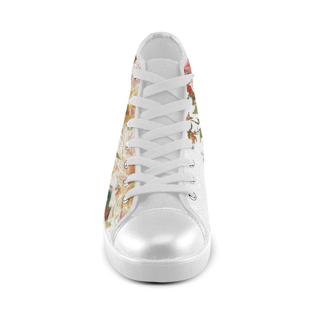 Women's Floral Custom High Top Shoes regular Size - Etsy UK