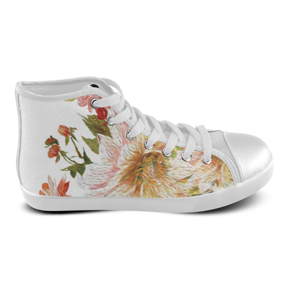 Women's Floral Custom High Top Shoes regular Size - Etsy UK