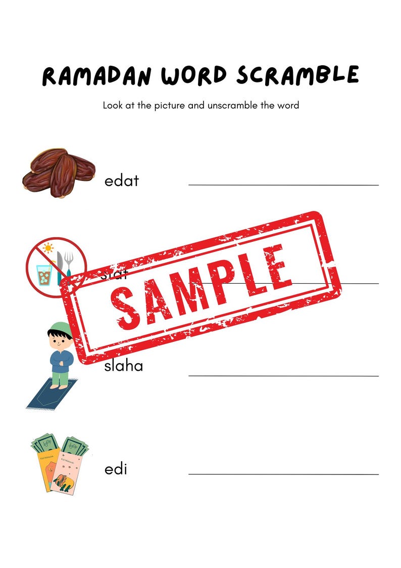 Ramadan Kids Coloring and Activity Book - Etsy