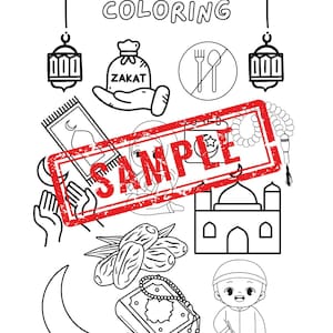 Ramadan Kids Coloring and Activity Book - Etsy