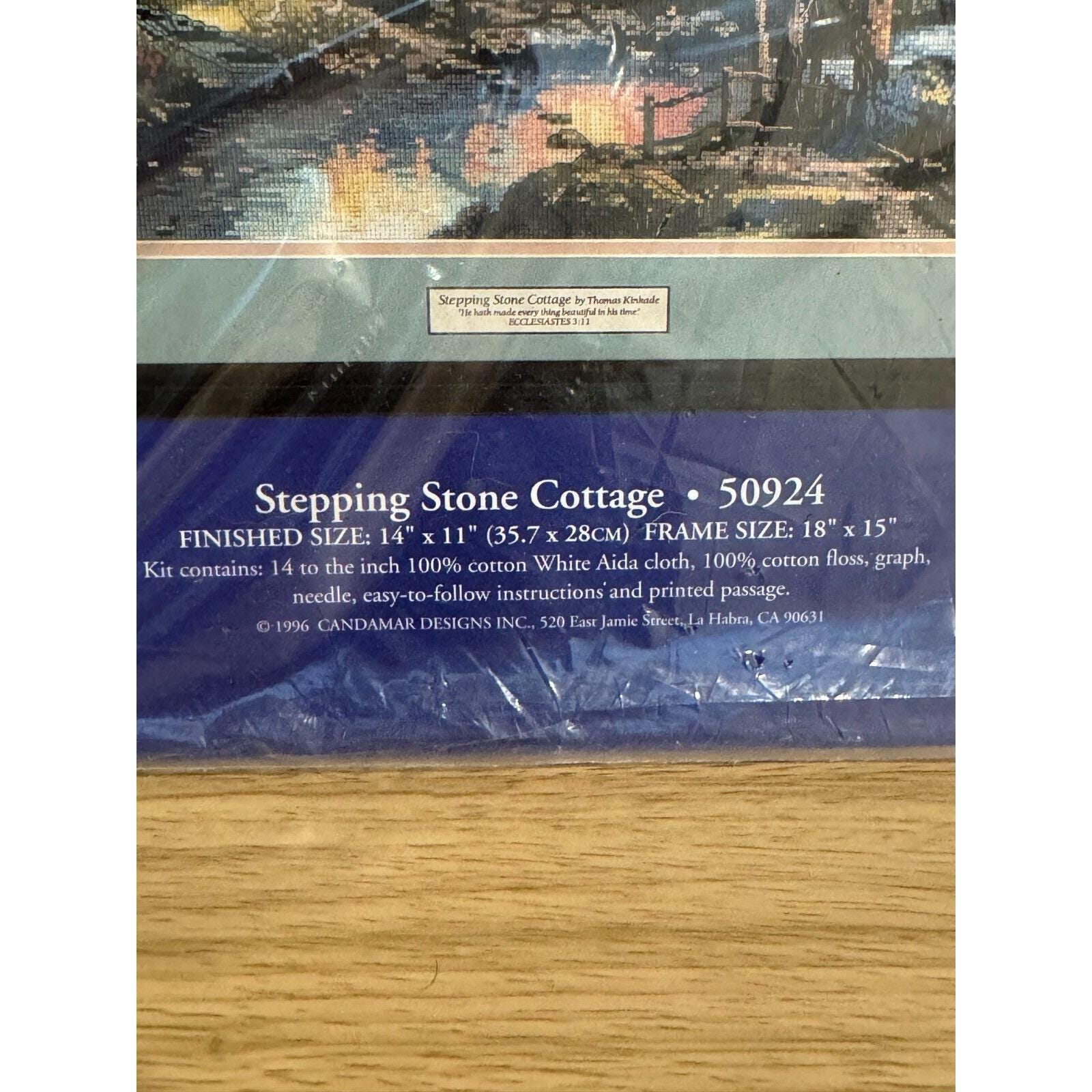 Candamar Designs Thomas Kinkade Stepping Stone Cottage 1996 Cross Stich ...