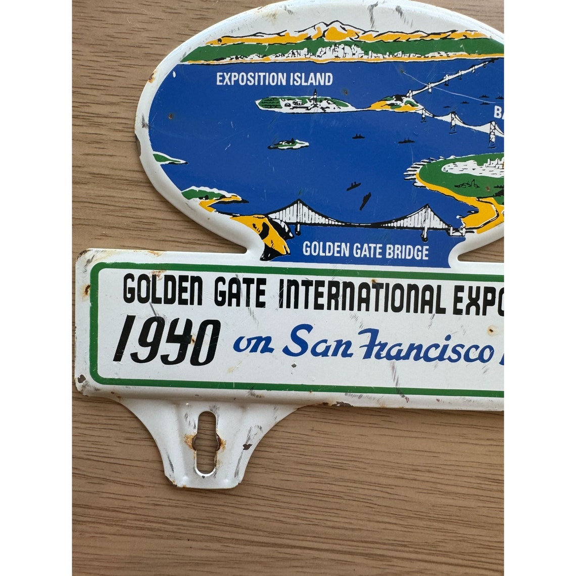 Golden Gate San Francisco License Plate Topper Vintage Old Advertising ...