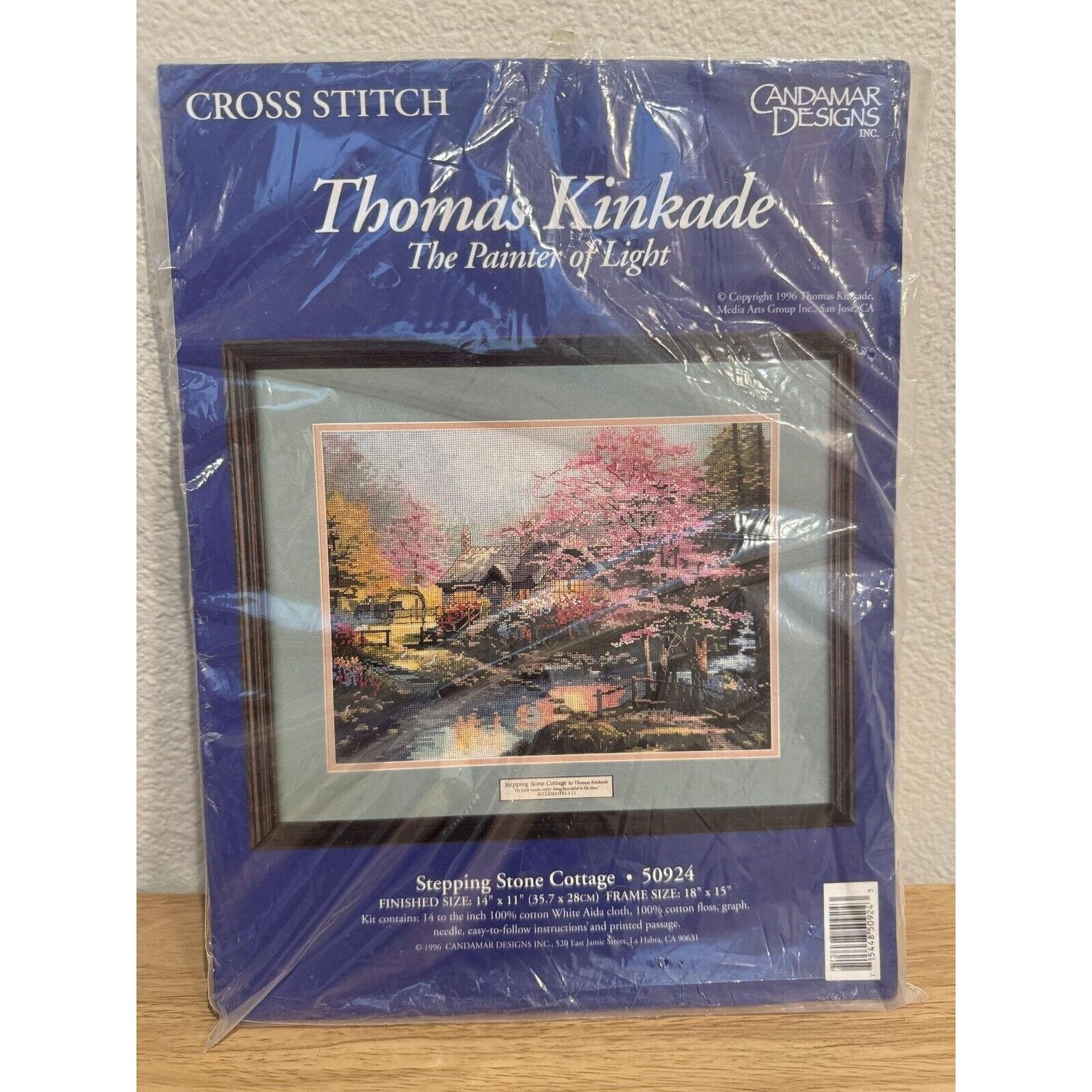 Candamar Designs Thomas Kinkade Stepping Stone Cottage 1996 Cross Stich ...