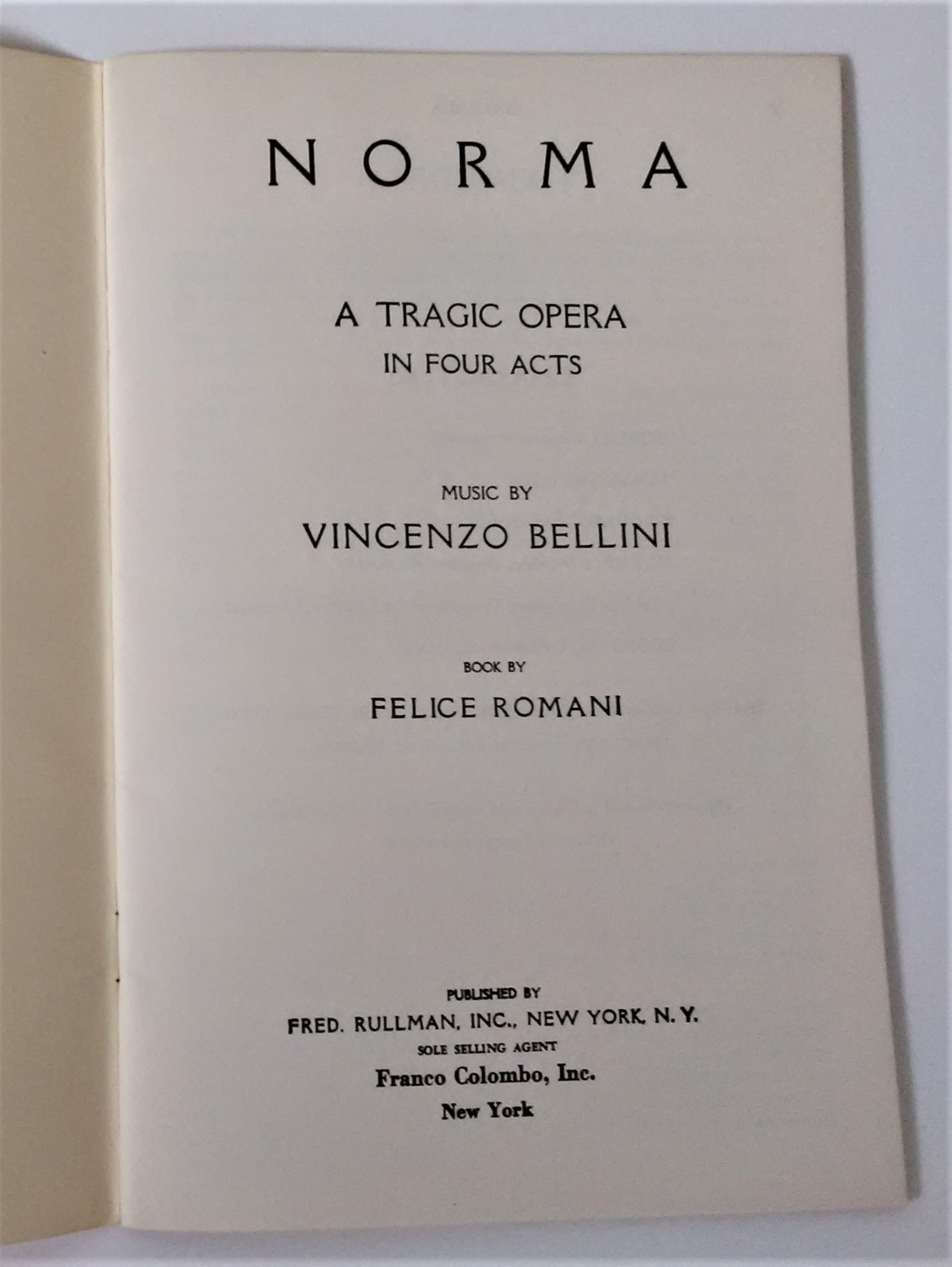 Bellini Norma an opera libretto in Italian and English | Etsy
