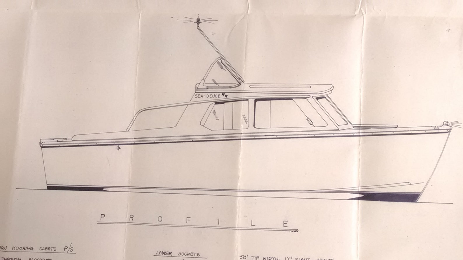 Drawing of Sea-deuce Cruiser by David D Beach - 1:10 Scale Copy - Etsy