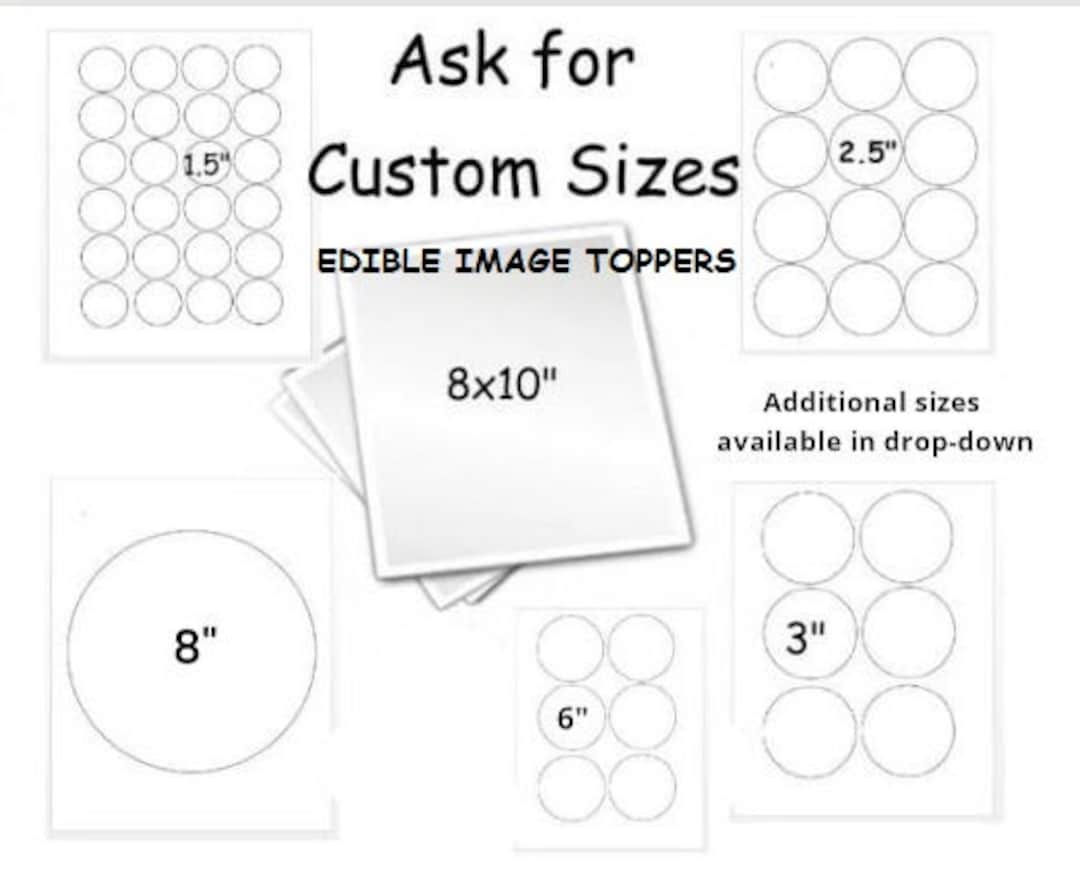 CUSTOM Premium Edible Image Toppers - Special Occasion Party Favors ...