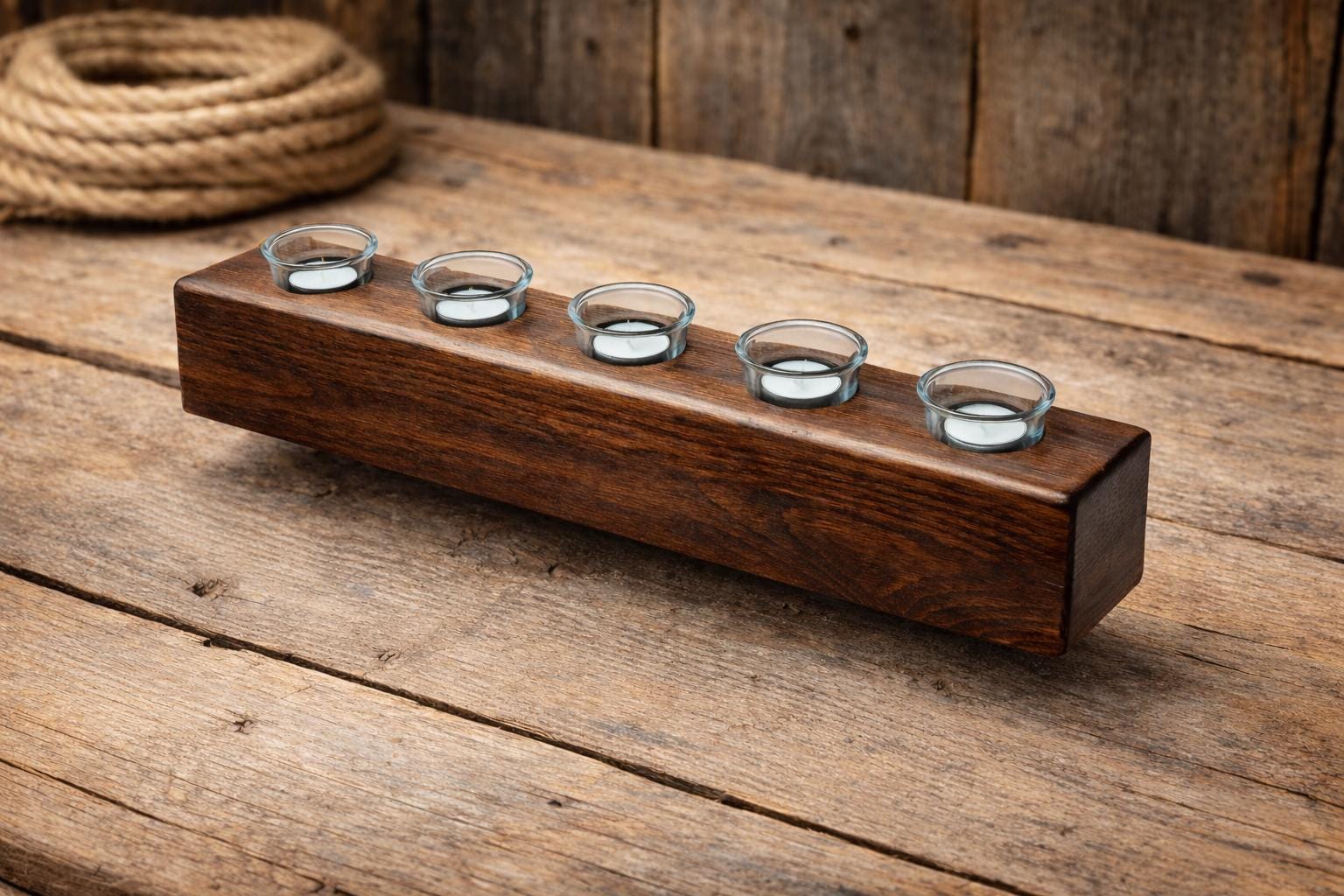 Modern Hearth Wooden Tea Light Holder - Etsy