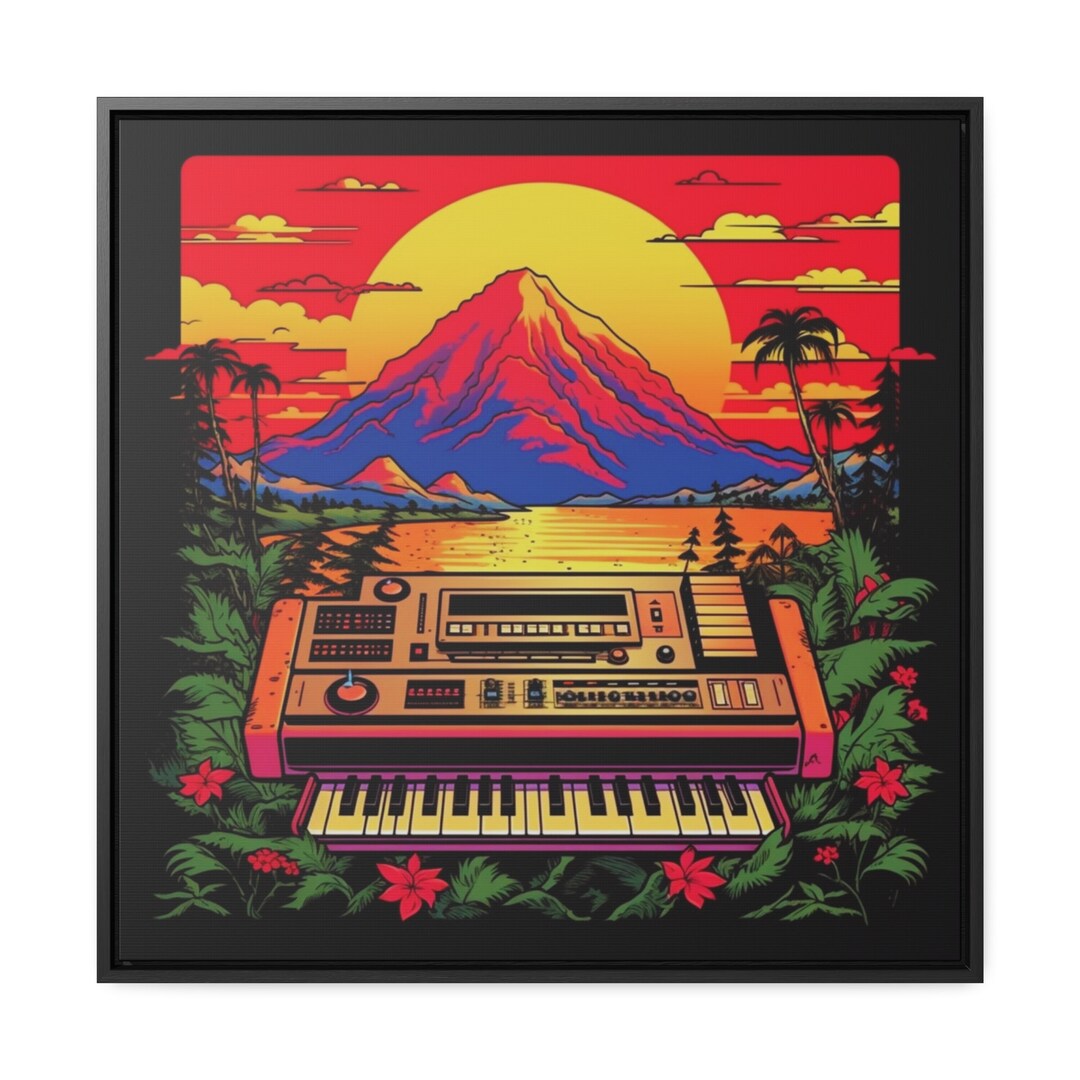 Traditional Japanese Art Synthesizer Canvas Cute Synth Analog Synth ...