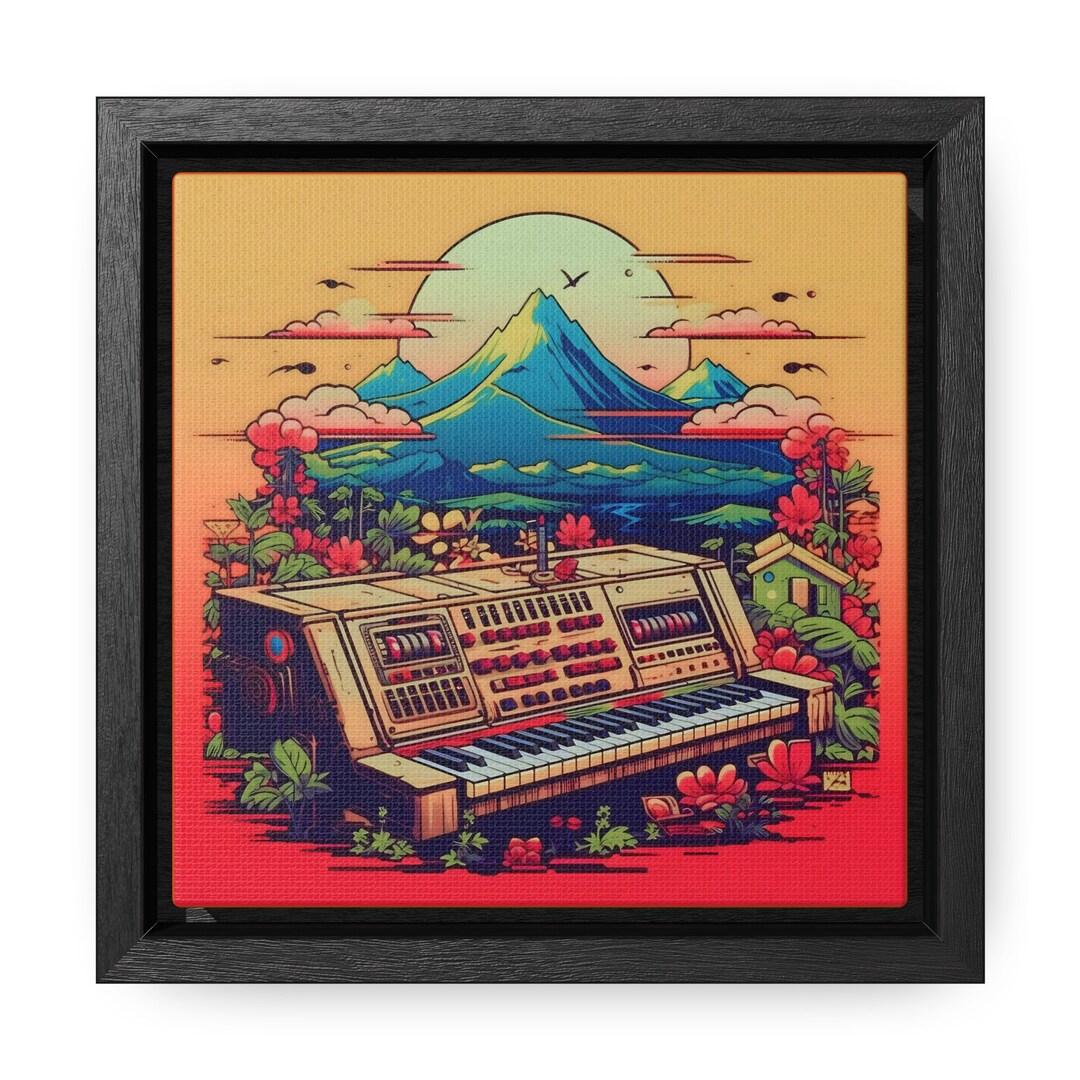 Traditional Japanese Art Synthesizer Canvas Cute Synth Analog Synth ...