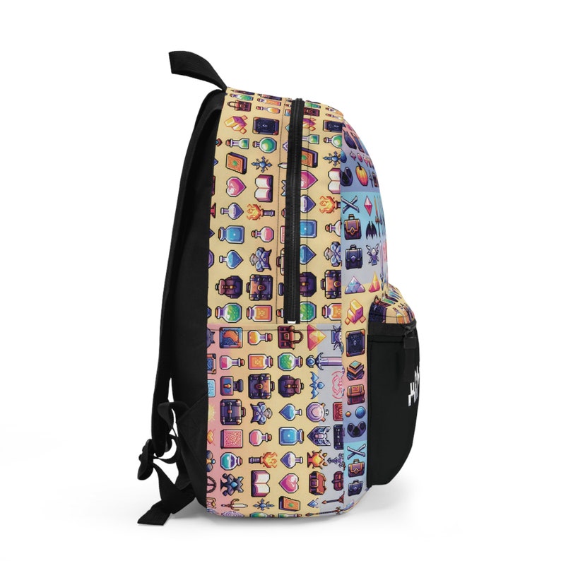 Pixel Art Armory Backpack Vibrant Gaming Gear Bag Roomy & Strong for ...