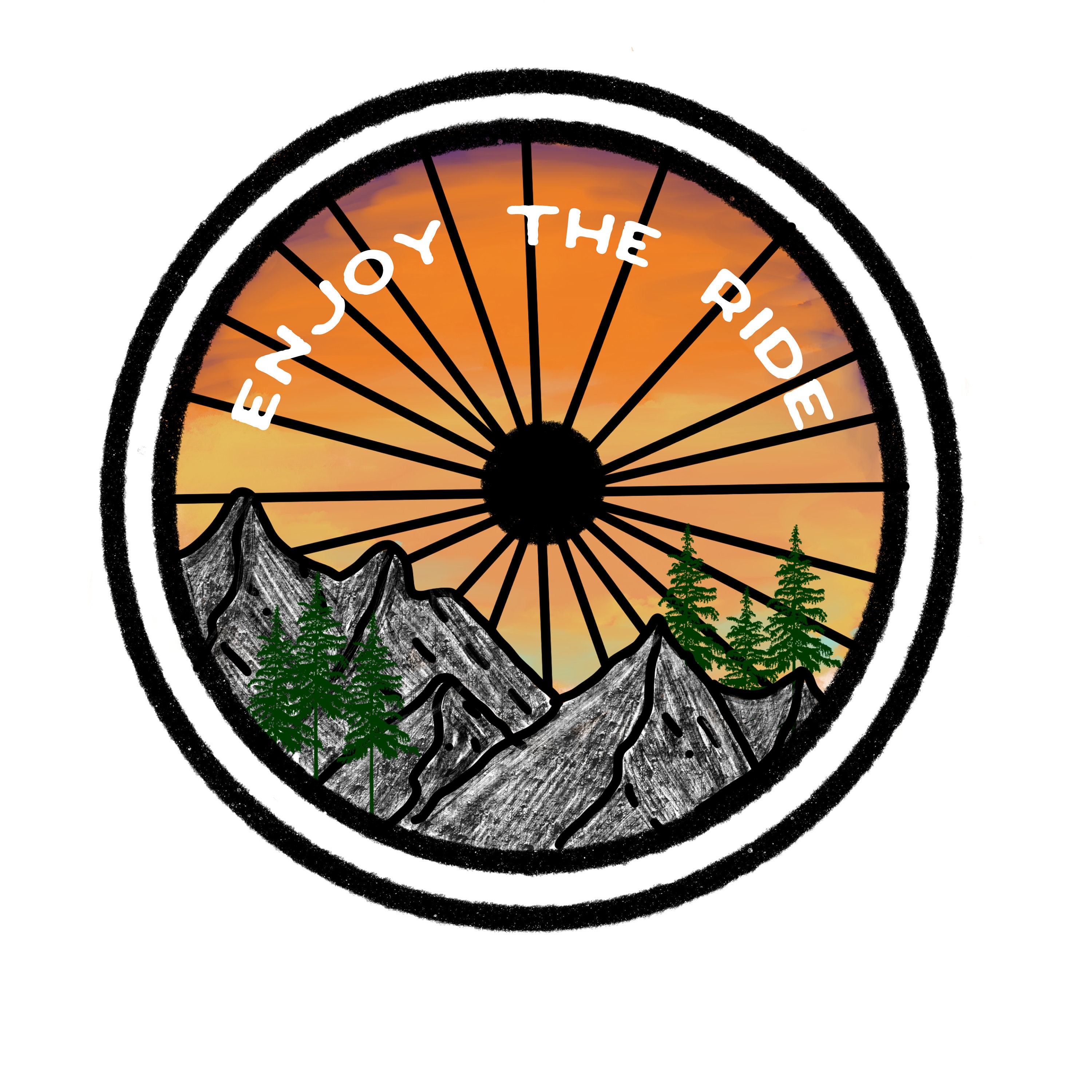 Enjoy the Ride Pinback Button MTB Mountain Biking Themed Pin - Etsy