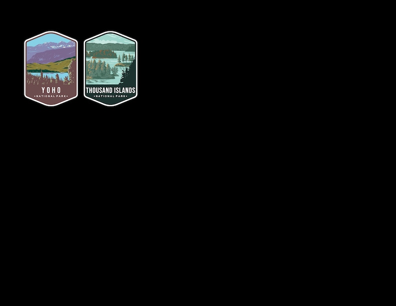 Canadian National Park Stickers: Waterproof, Glossy Badge Style - Etsy