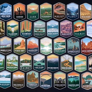 National Park Stickers: Waterproof Adventure Decals - Etsy
